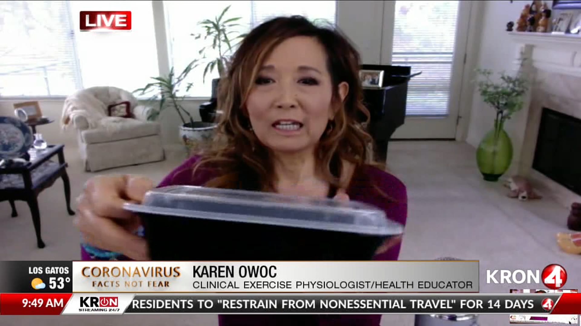 KRON 4 | Safe Take-Out Tips | Karen Owoc - Live Younger Longer