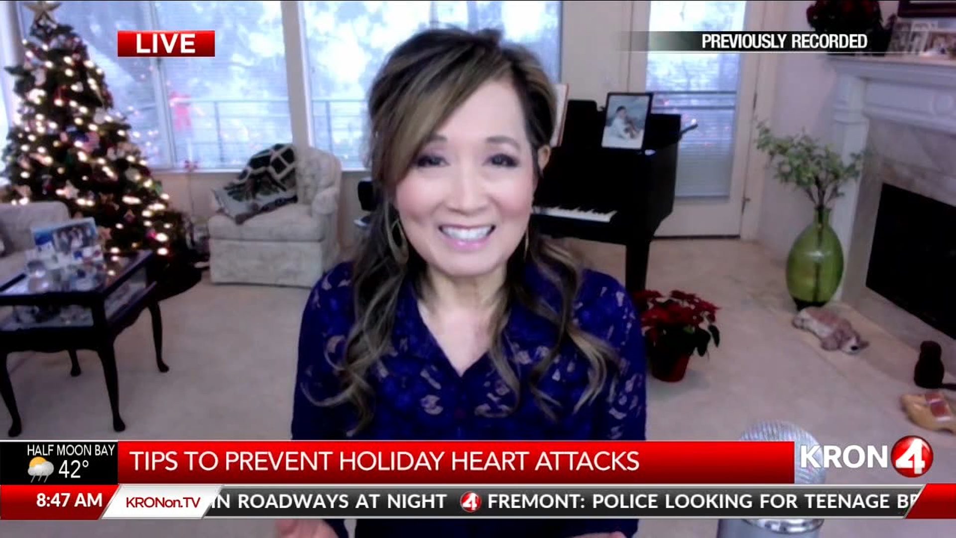 KRON 4 | How to Prevent Holiday Heart Attacks | Karen Owoc - Live ...